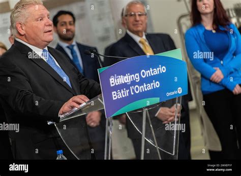 Government Of Ontario Premier Doug Ford Speaking At Press Conference