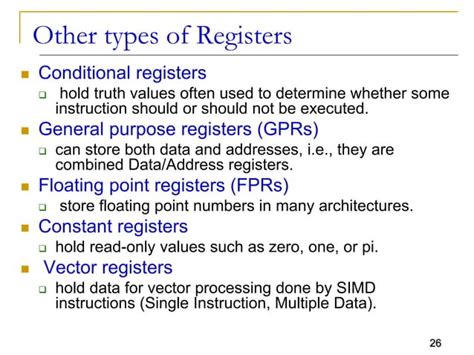 Ict Lecture 4 Cpu Registers Buses Pptx