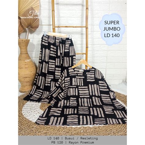 Jual Ld 140 One Set Rayon Super Jumbo Setelan Rayon Premium Baju Harian