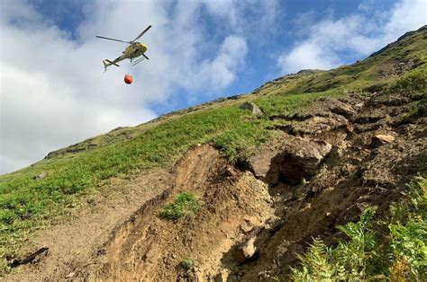 Helicopter Brought In To Clear A83 Landslide Debris New Civil Engineer