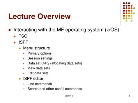 ppt lecture 2 using tso and ispf powerpoint presentation free