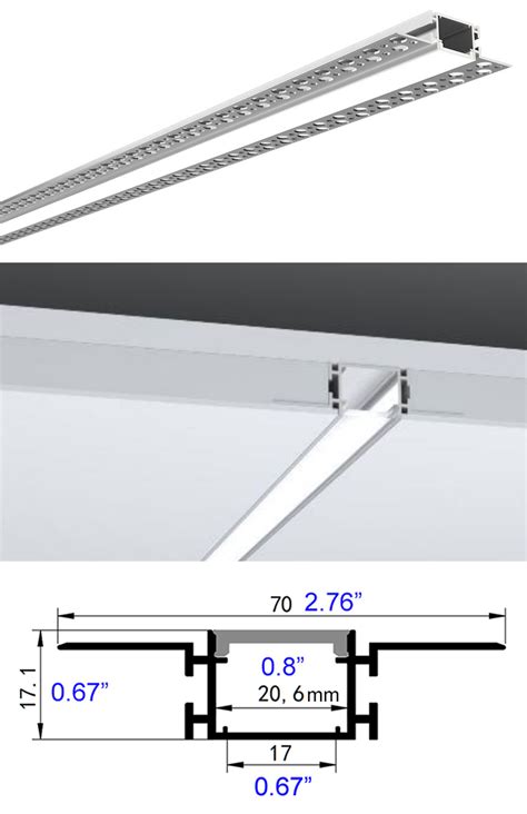 Trimless Drywall LED Channel For 15mm LED Strip Lights QSG 7030