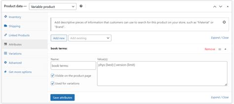 Php Check Specific Custom Attribute From The Variation Of A
