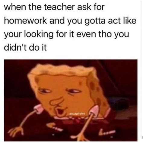 Spongebob Doing Homework