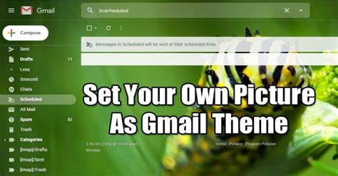 How To Set Your Own Picture As Gmail Theme