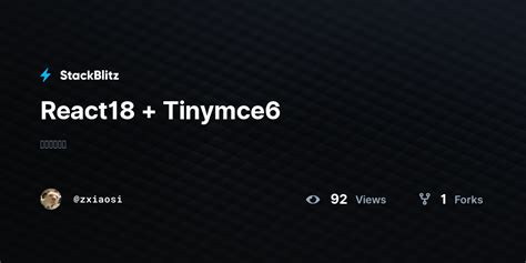 react18 tinymce6 stackblitz