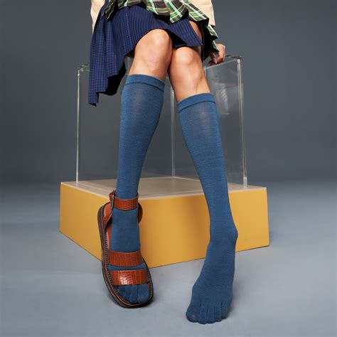 Womens Super Extra Fine Merino Wool Toe Knee High Socks Tabio Usa