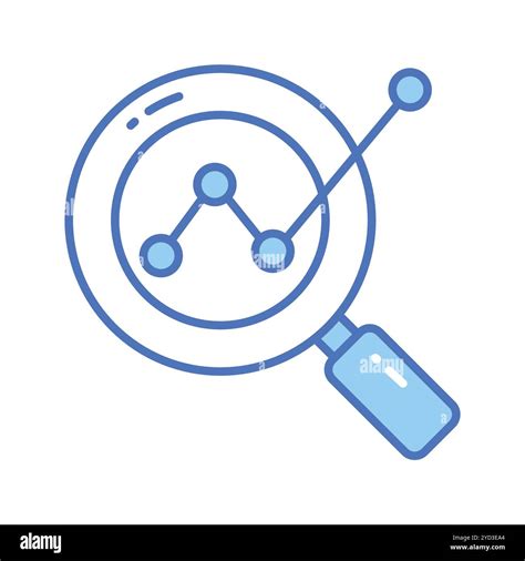 Growth Chart Under Magnifier Depicting Vector Design Of Business Analysis Stock Vector Image