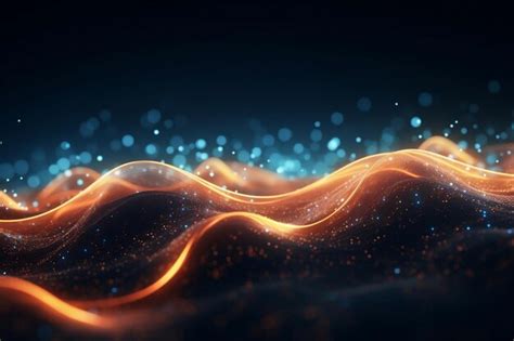 Premium Ai Image Vibrant Data Waves In Motion Generative Ai
