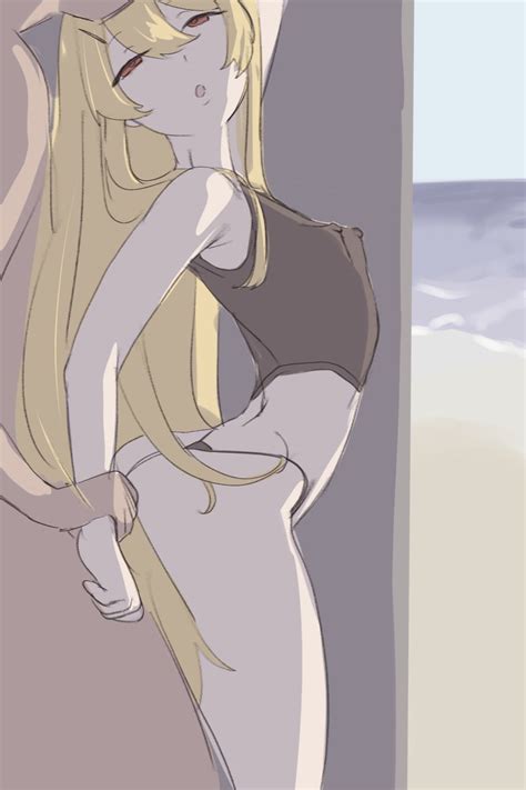 Rule 34 1boy 1girls Arched Back Arm Grab Beach Blonde Hair Bottomless