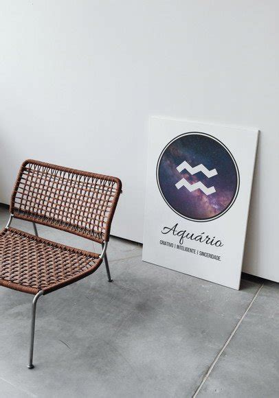 Arte Digital Quadro Signo Aquário Elo Produtos Especiais