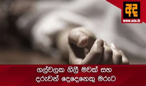 ගල්වලක ගිලී මවක් සහ දරුවන් දෙදෙනෙකු මරුට Ada Online