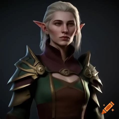 Female Dalish Elf In Casual Wear Inspired By Medieval Aesthetics From