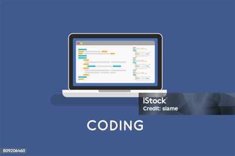 Coding Php Atau Html Pada Laptop Aplikasi Seluler Pemrograman Ilustrasi