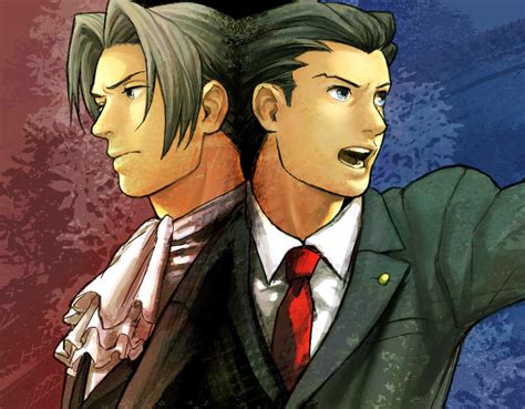 Phoenix Wright And Miles Edgeworth Ace Attorney Drawn By Ganpiro