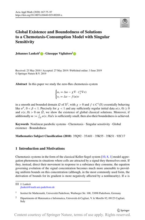 Global Existence And Boundedness Of Solutions To A Chemotaxis