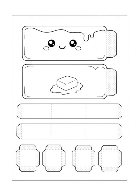 Mantequilla Squishy Para Imprimir Plantilla Gratis Pdf