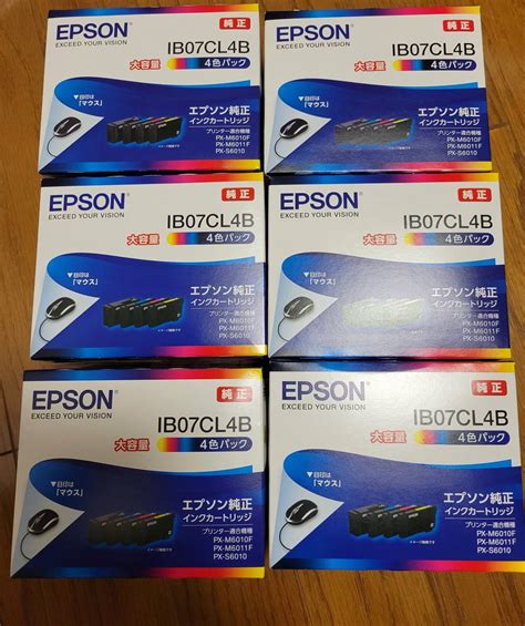 エプソン 純正 インクカートリッジ 大容量 4色パック 6箱セット Ib07cl4b マウス クーポン使用 お安くどうぞエプソン｜売買され