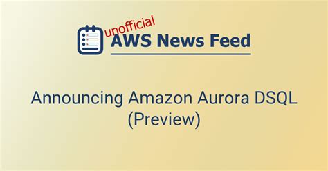 luc van donkersgoed on linkedin announcing amazon aurora dsql preview