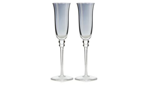 Excellence By George Home Silver Champagne Flutes Set Of 2