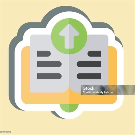 스티커 업로드 책 학습 기호와 관련이 있습니다 심플한 디자인 일러스트레이션 개발에 대한 스톡 벡터 아트 및 기타 이미지 개발