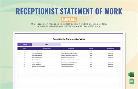 Free Receptionist Templates And Examples Edit Online And Download