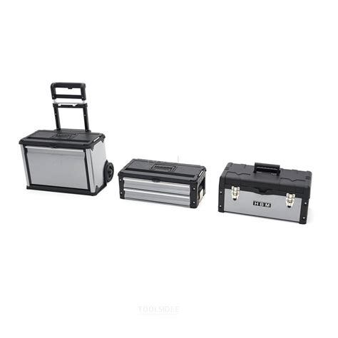 Hbm 3 Piece Modular Mobile Tool Box Set Toolsideeie