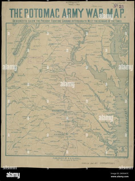 The Potomac Army War Map Designed To Show The Present Fighting Ground