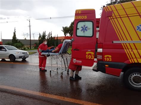 Colisão Traseira Envolvendo Moto Na Rodovia Pr 487 Deixa Dois Feridos