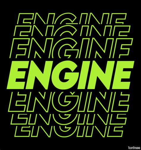 Engine Text Effect And Logo Design Word