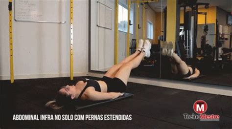Abdominal Infra No Solo Com Pernas Estendidas Treino Mestre 