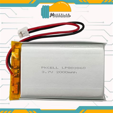 Pkcell Lithium Ion Polymer Battery 3 7v 500mah 2000mah Dashcam