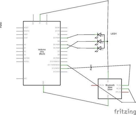 Android Controla LEDs RGB Con Arduino Paso 3 Diagrama Del Circuito Y