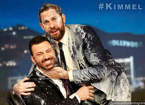 Watch John Krasinski Get Eggnogged By Jimmy Kimmel In Their Epic
