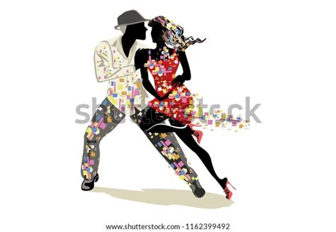 Beautiful Romantic Couple Passionate Latin American Stock Vector