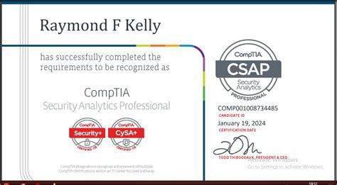 Just Earned The Csap Stackable Certificate From Comptia Raymond Kelly