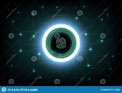 Abstract Fingerprint Technology Background Stock Illustration Illustration Of Cyber Abstract