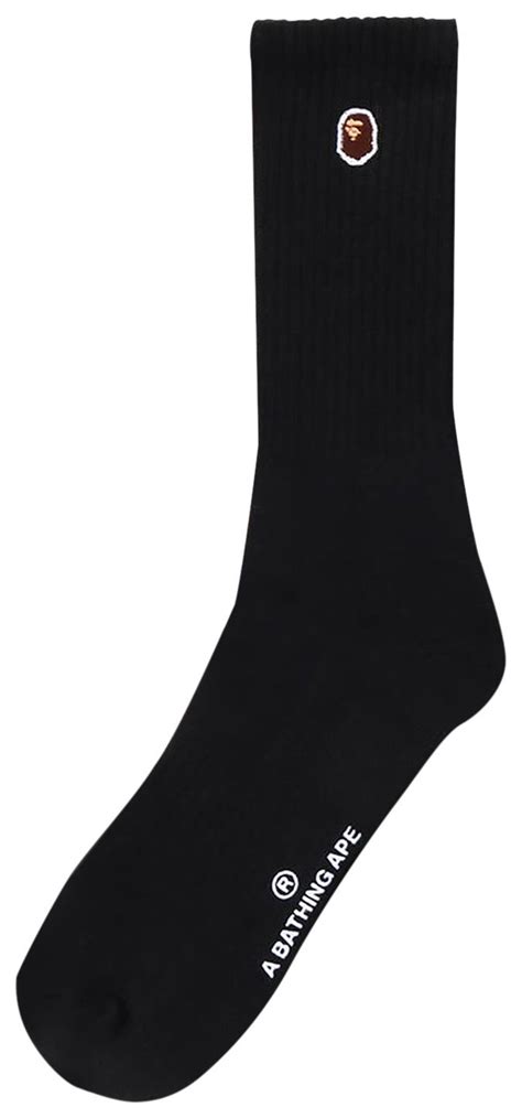 Buy Bape Ape Head One Point Socks Black 1i80 184 002 Black Goat