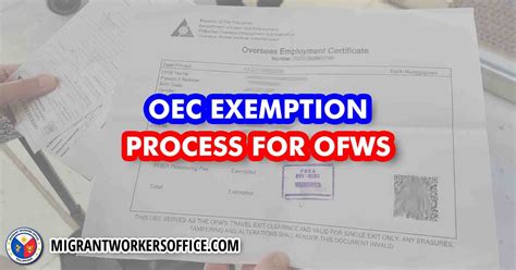 Oec Exemption Guide 2024 Bm Online Filipino Workers Migrant Workers Office