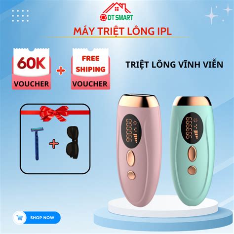 Máy Triệt Lông Cầm Tay Mini Dt Smart Ipl Hàng Chính Hãng Máy Triệt
