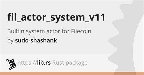 Fil Actor System V11 Unregulated Finances In Rust Lib Rs