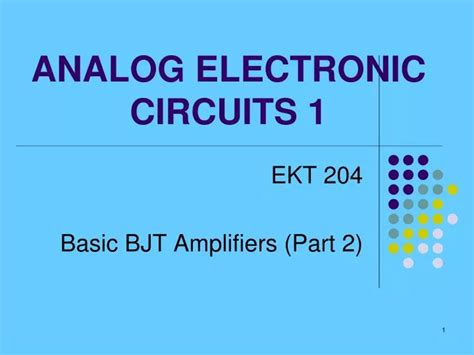 PPT ANALOG ELECTRONIC CIRCUITS 1 PowerPoint Presentation Free Download ID 5640880