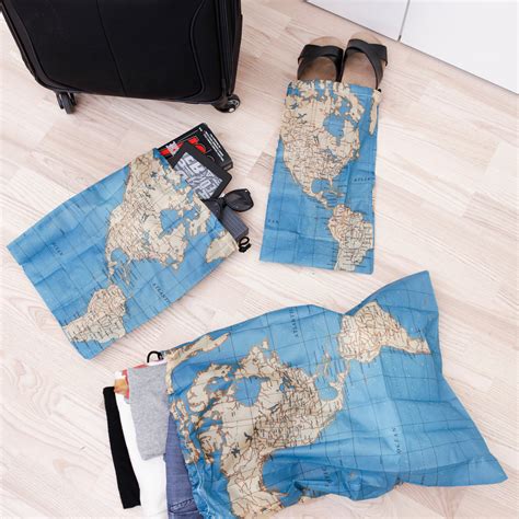 Travel Map Laundry Bags — Kikkerland Design Inc