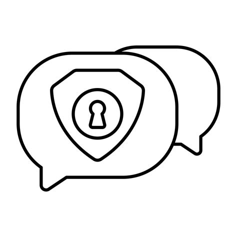Conceptual Linear Design Icon Of Encrypted Message Vector Art