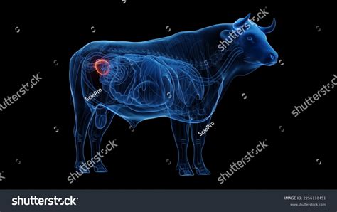 3d Rendered Medical Illustration Cow Anatomy Stock Illustration