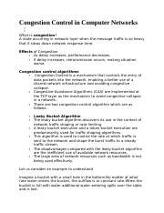 Congestion Control In Computer Networks Docx Congestion Control In