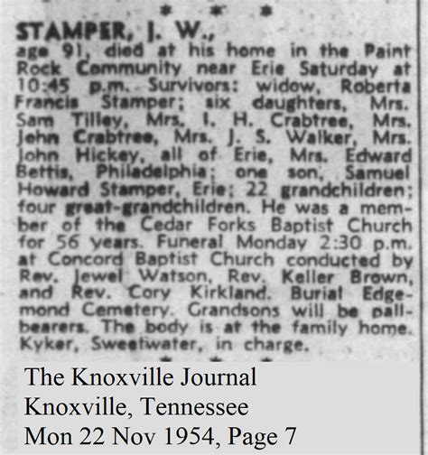 James Wesley Stamper 1863 1954 Find A Grave Memorial
