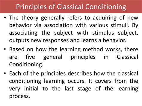 Classical Conditioning Theory Pptx