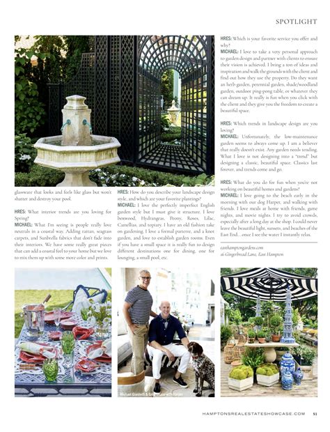 New Designer Profile East Hampton Gardens Owner Michael Giannelli