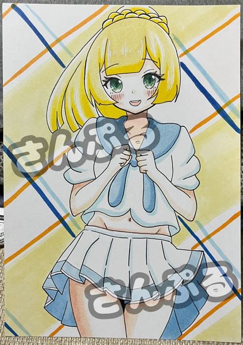 Yahooオークション 同人 手描きイラスト リーリエ ポケモン